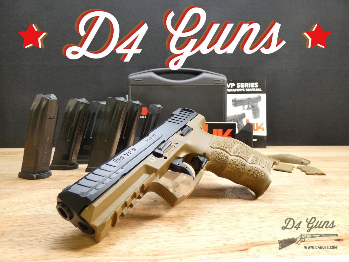 Heckler & Koch VP9 FDE - 9mm - H&K - HK - XLNT w/ Case & 7 MAGS! - Semi ...