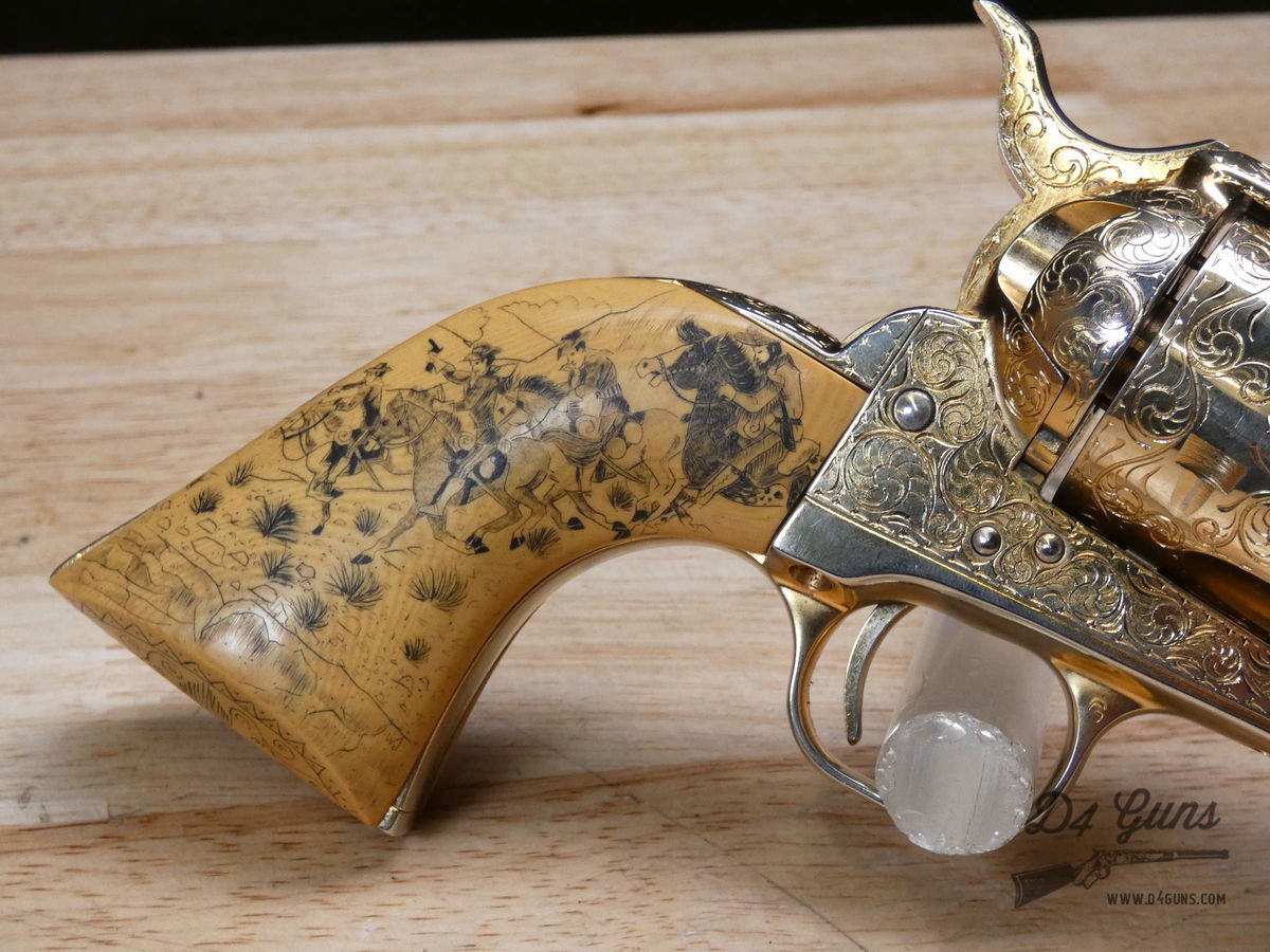 CUSTOM GOLD ENGRAVED Colt Single Action Army 3rd Gen - .45 Colt - C ...
