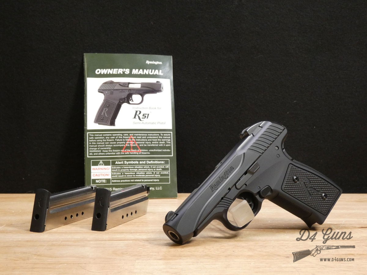 Remington R51 - 9mm - CCW - Rem - Sleek - R-51 - w/ 2 Mags! - +P - Semi ...
