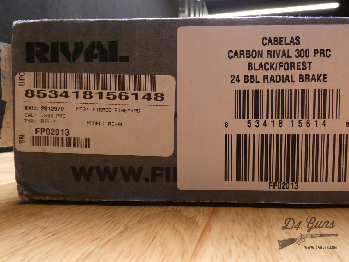 Fierce Carbon Rival - .300 PRC - Carbon Fiber - Forest - Hunting - XLNT ...