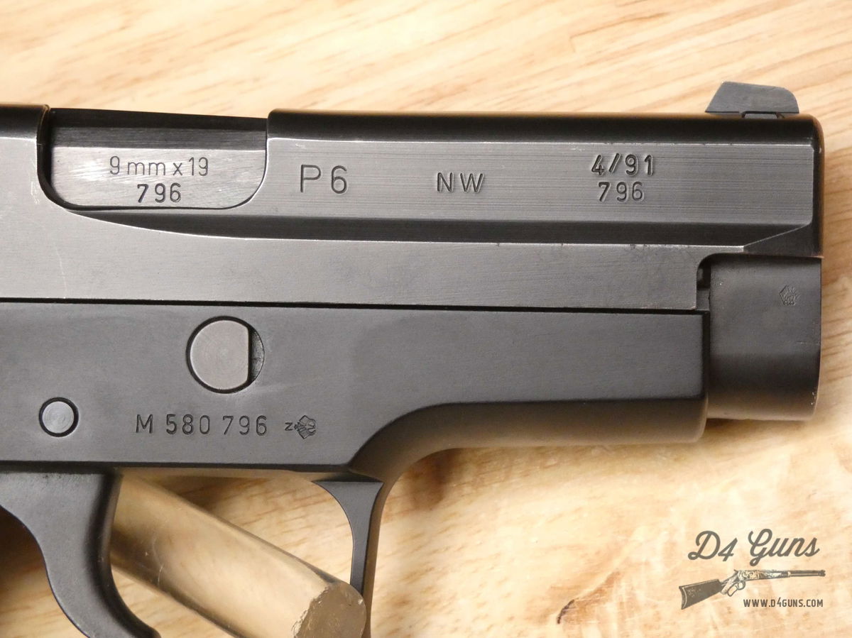 RARE West German Sig Sauer P6 - 9mm - w/ OG Box - P225 - MFG 1991 ...