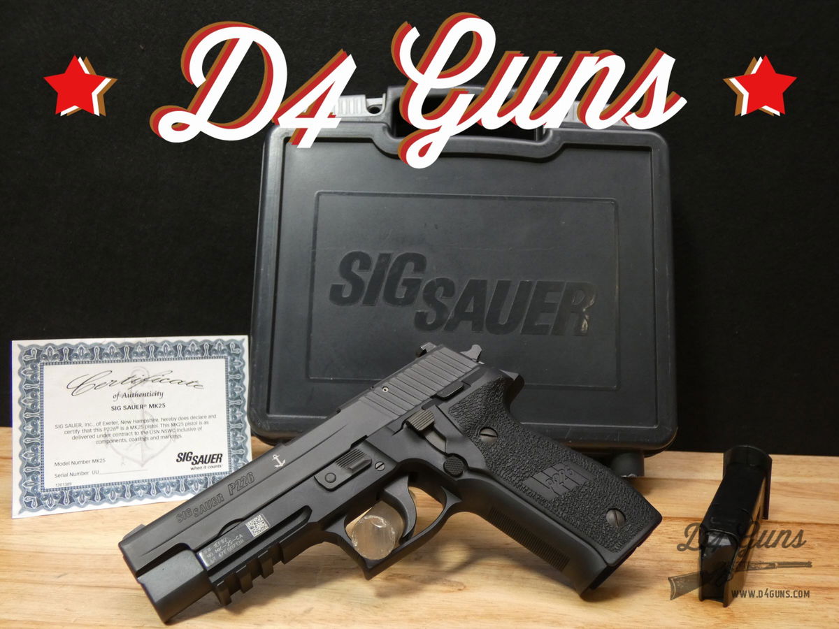 Sig Sauer P226 MK25 - 9mm - Navy SEALs - SA/DA - MK-25 - USN NSWC ...