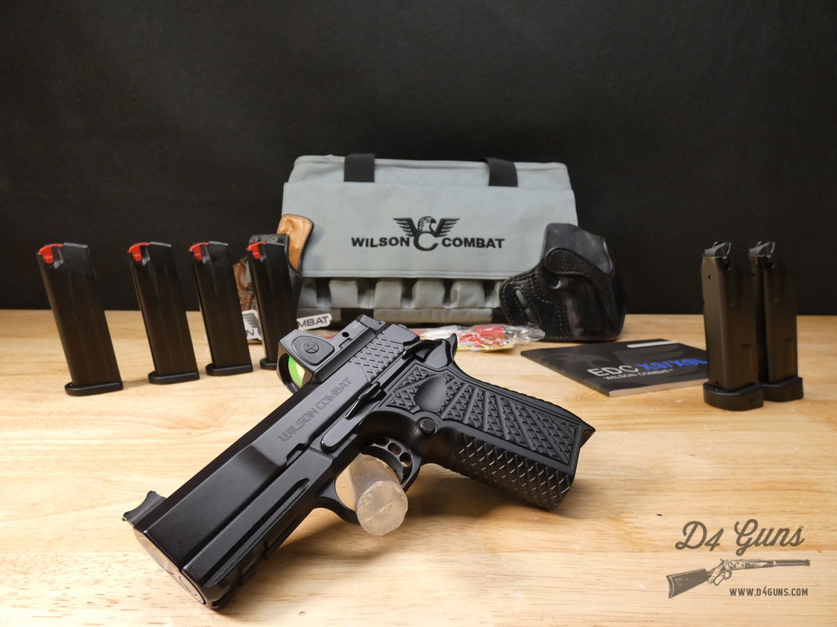 WILSON COMBAT SFX9 - 9MM - 6 Mags! - 2 Holsters! Trijicon RM06 Red Dot ...