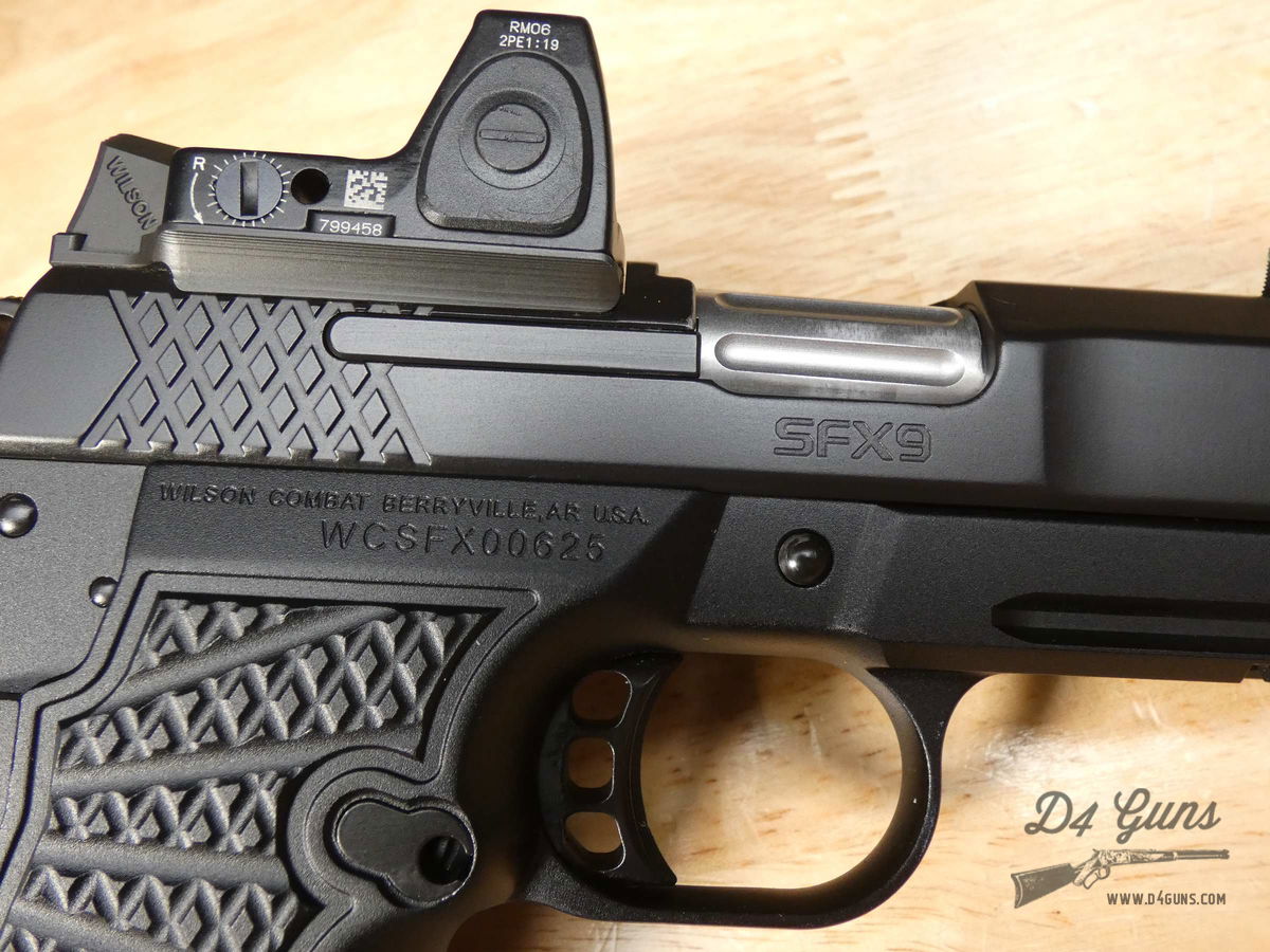 WILSON COMBAT SFX9 - 9MM - 6 Mags! - 2 Holsters! Trijicon RM06 Red Dot ...