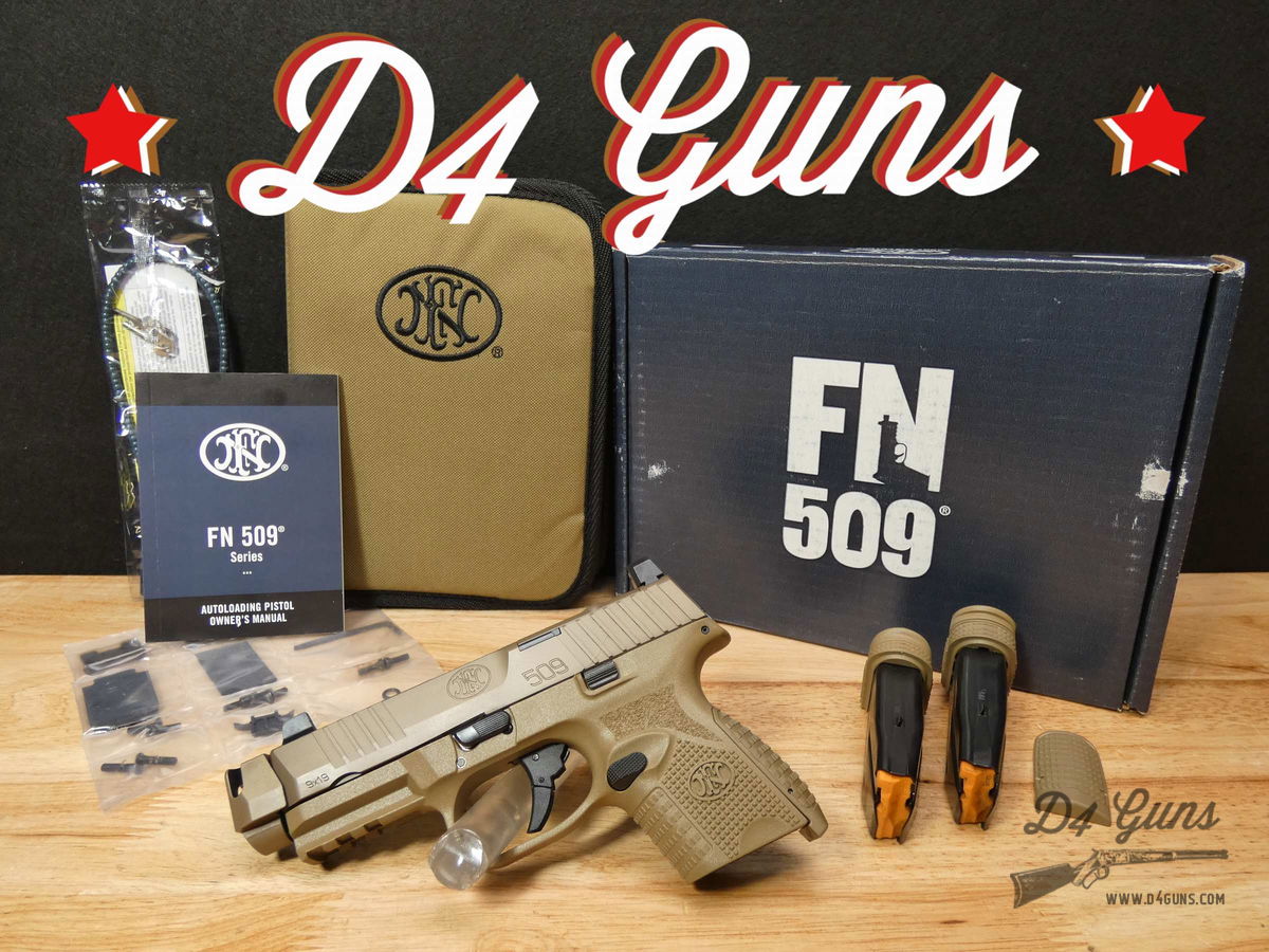 FN 509C MRD Comp FDE - 9mm - Compact 509 - Flat Dark Earth Optic Ready ...