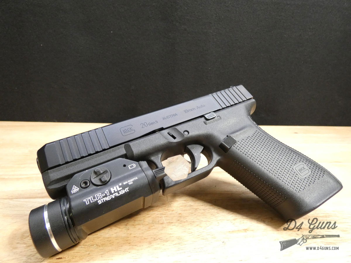 Glock 20 Gen5 MOS - 10mm - G20 - Optics Ready - OG Case & Streamlight ...