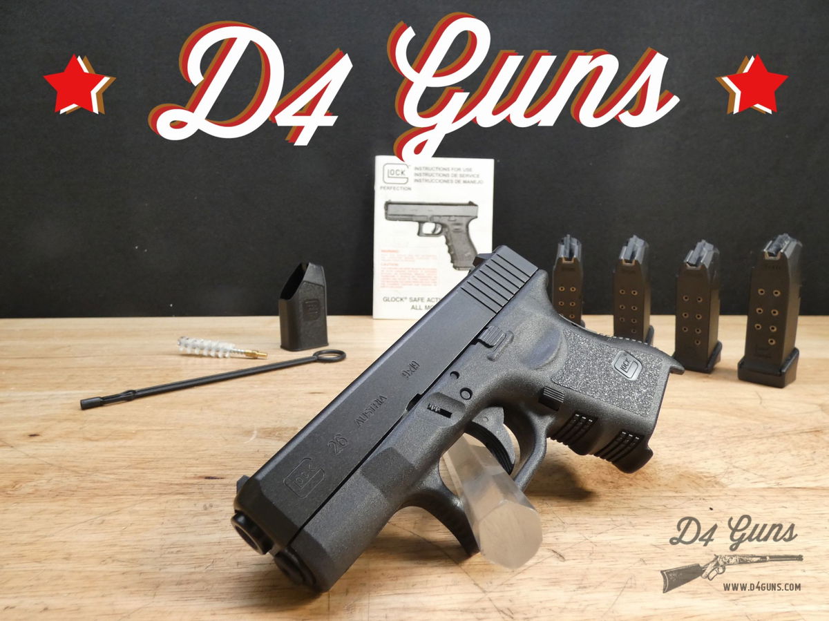 Glock 26 Gen 3 - 9mm - G26 - Austria - CCW - CA Compliant - w/ Mag ...