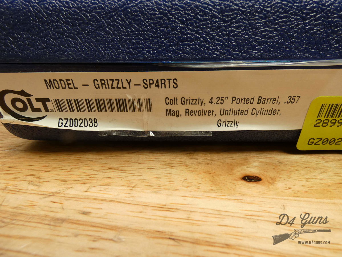 Colt Grizzly - .357 Mag - w/ OG Case - Ported - Stainless - SA/DA ...