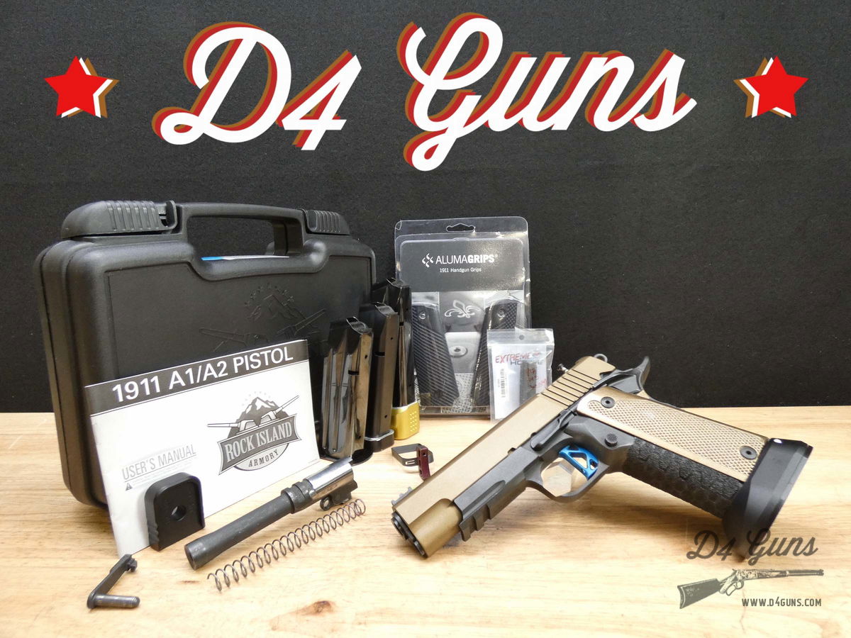 Rock Island Armory M1911 A1-MS Tact Ultra Combo - 9mm & .22 TCM ...