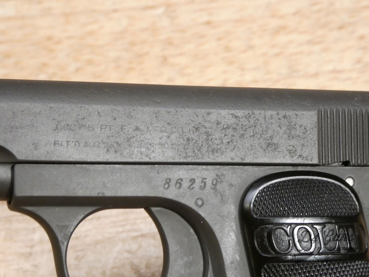 Colt M1908 Hammerless Vest Pocket - .25 ACP - Mag - Mfg 1928 - Pocket ...