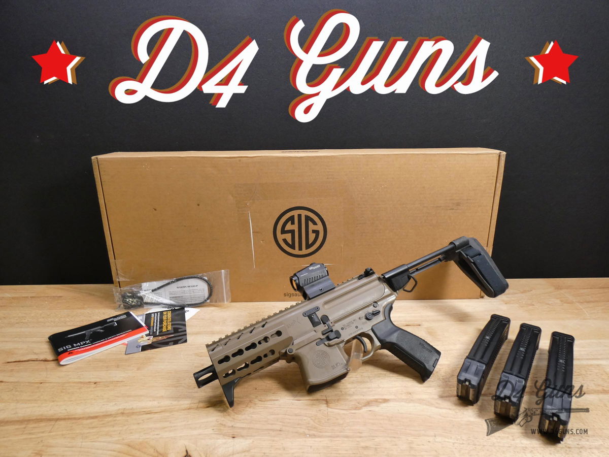 Sig Sauer MPX K - 9mm - w/ 3 Mags & Romeo 5 - PCC - FDE - OG Case - PDW ...