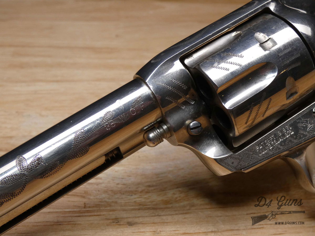 RARE WOLF & KLAR ENGRAVED Colt Single Action Army - .38 WCF - .38-40 ...
