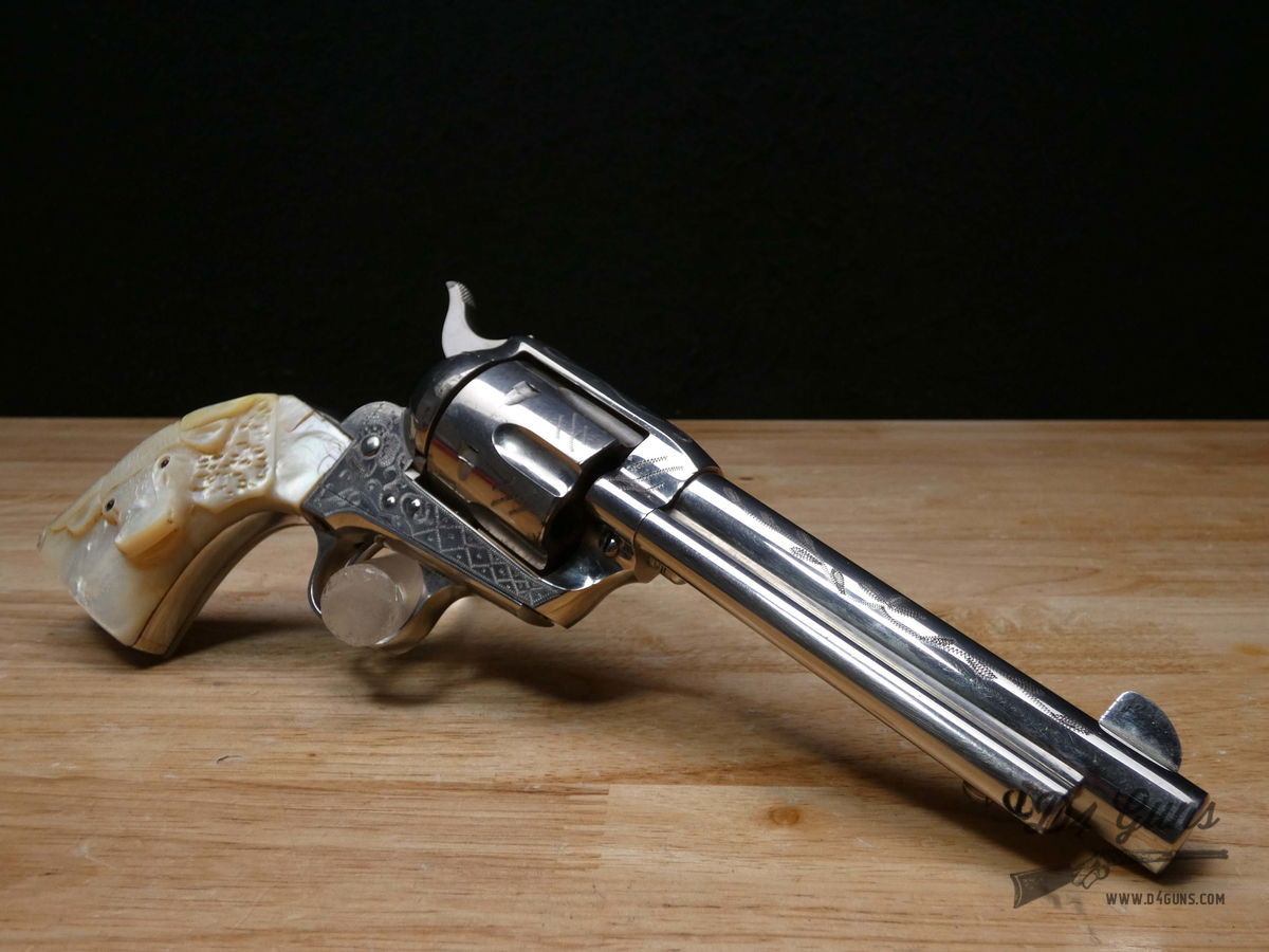 RARE WOLF & KLAR ENGRAVED Colt Single Action Army - .38 WCF - .38-40 ...
