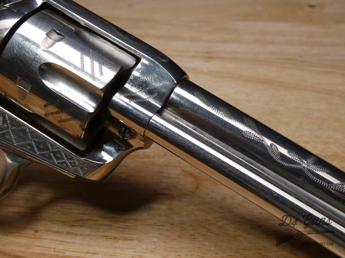 RARE WOLF & KLAR ENGRAVED Colt Single Action Army - .38 WCF - .38-40 ...