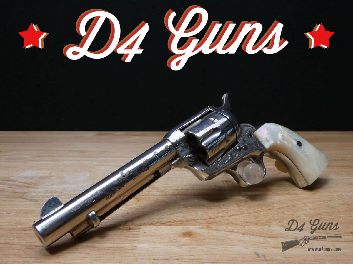 RARE WOLF & KLAR ENGRAVED Colt Single Action Army - .38 WCF - .38-40 ...