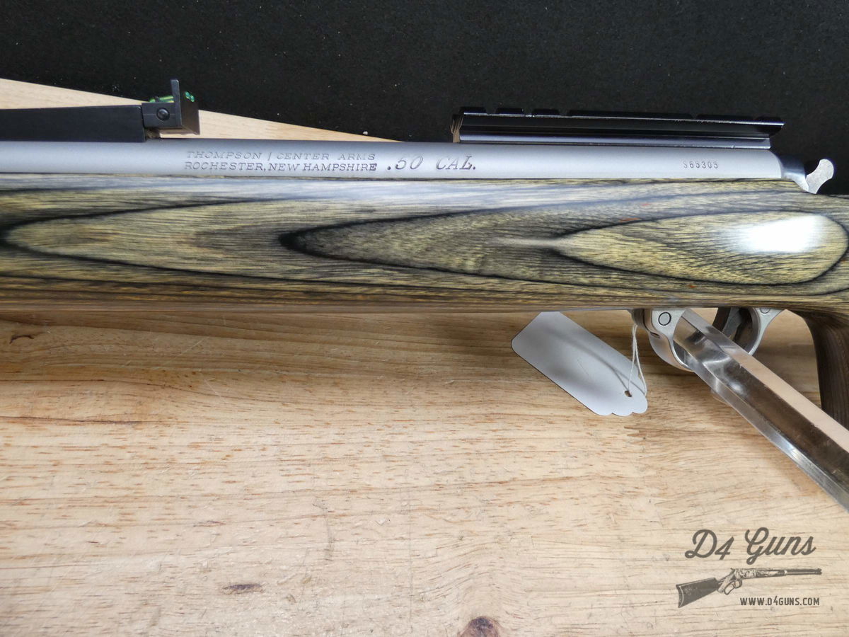 Thompson Center Omega - .50 Cal - Stainless w/ Green Laminate Stock ...