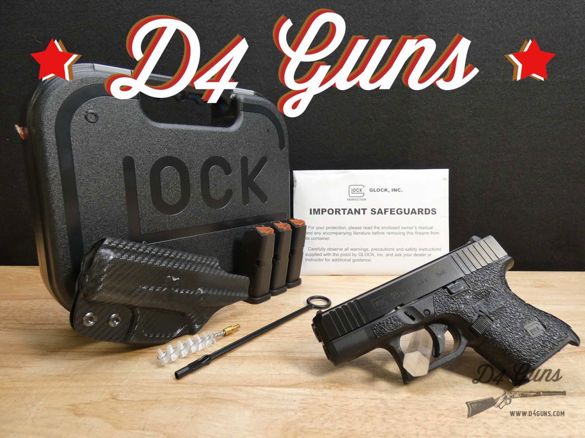 Glock 26 Gen5 - 9mm - w/ Holster + Case - G26 - 3 Mags - CCW - Semi ...