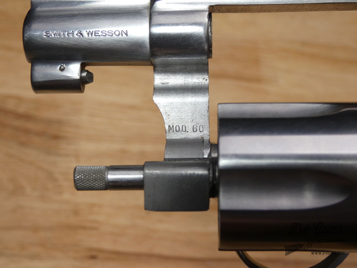 Smith & Wesson Model 60 - .38 SPL - S&W NO Dash - Stainless - Pre-lock ...