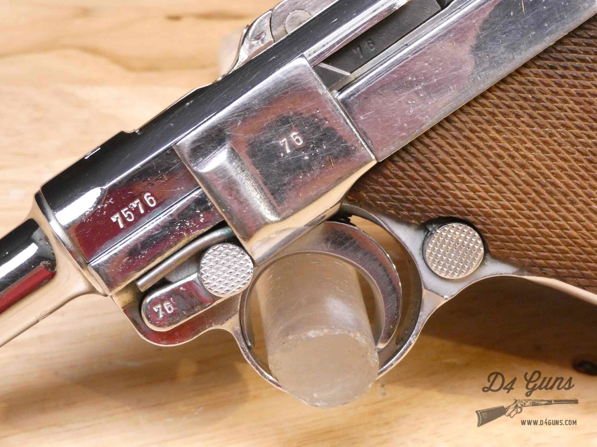 MATCHING Mauser P.08 Luger 42 - 9mm - Mfg. 1940 - WWII Stamps - Chrome ...