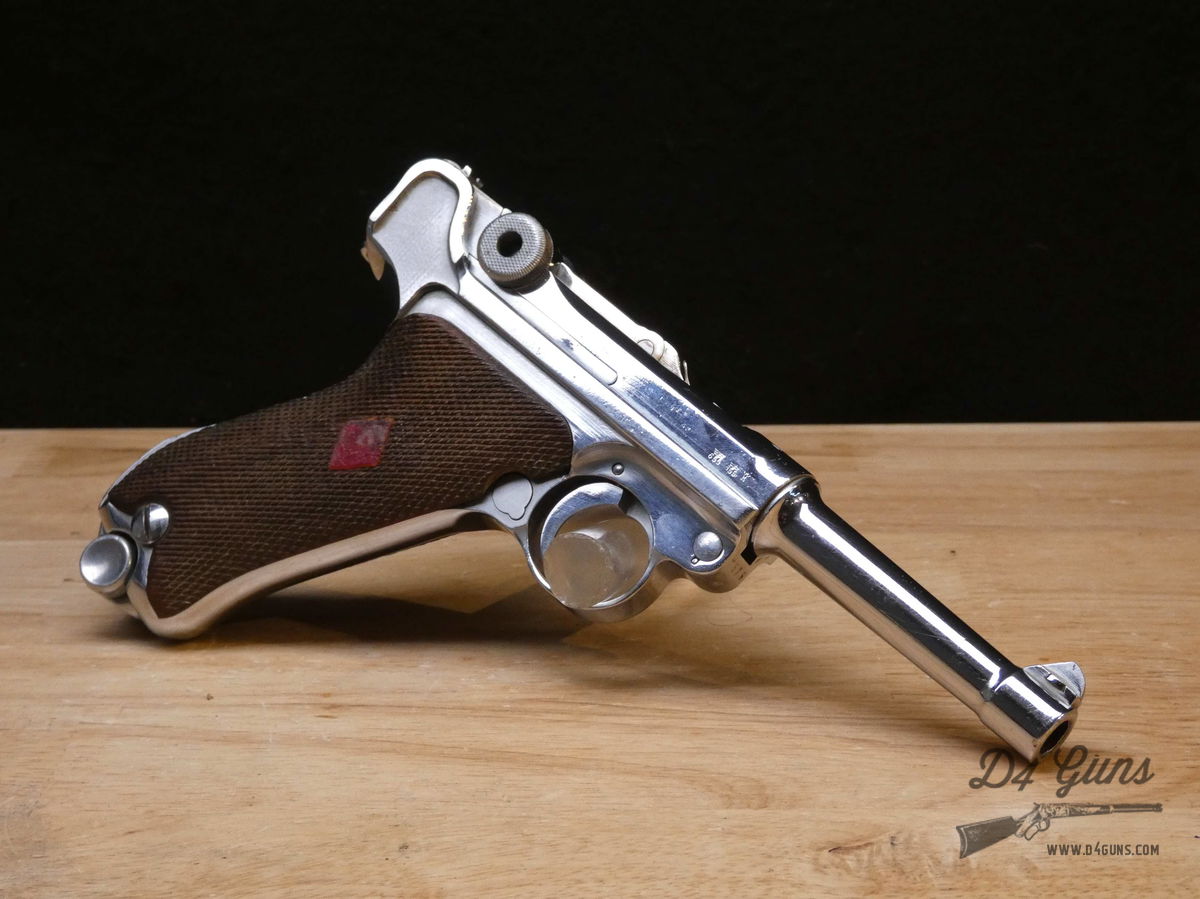 MATCHING Mauser P.08 Luger 42 - 9mm - Mfg. 1940 - WWII Stamps - Chrome ...