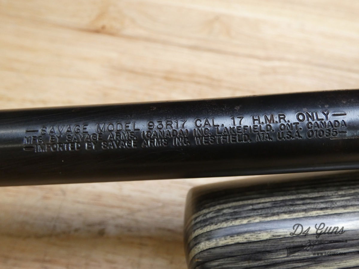 Savage 93R17 - .17 HMR - w/ Boyds Stock - Blued - Bolt-Action Varmint ...