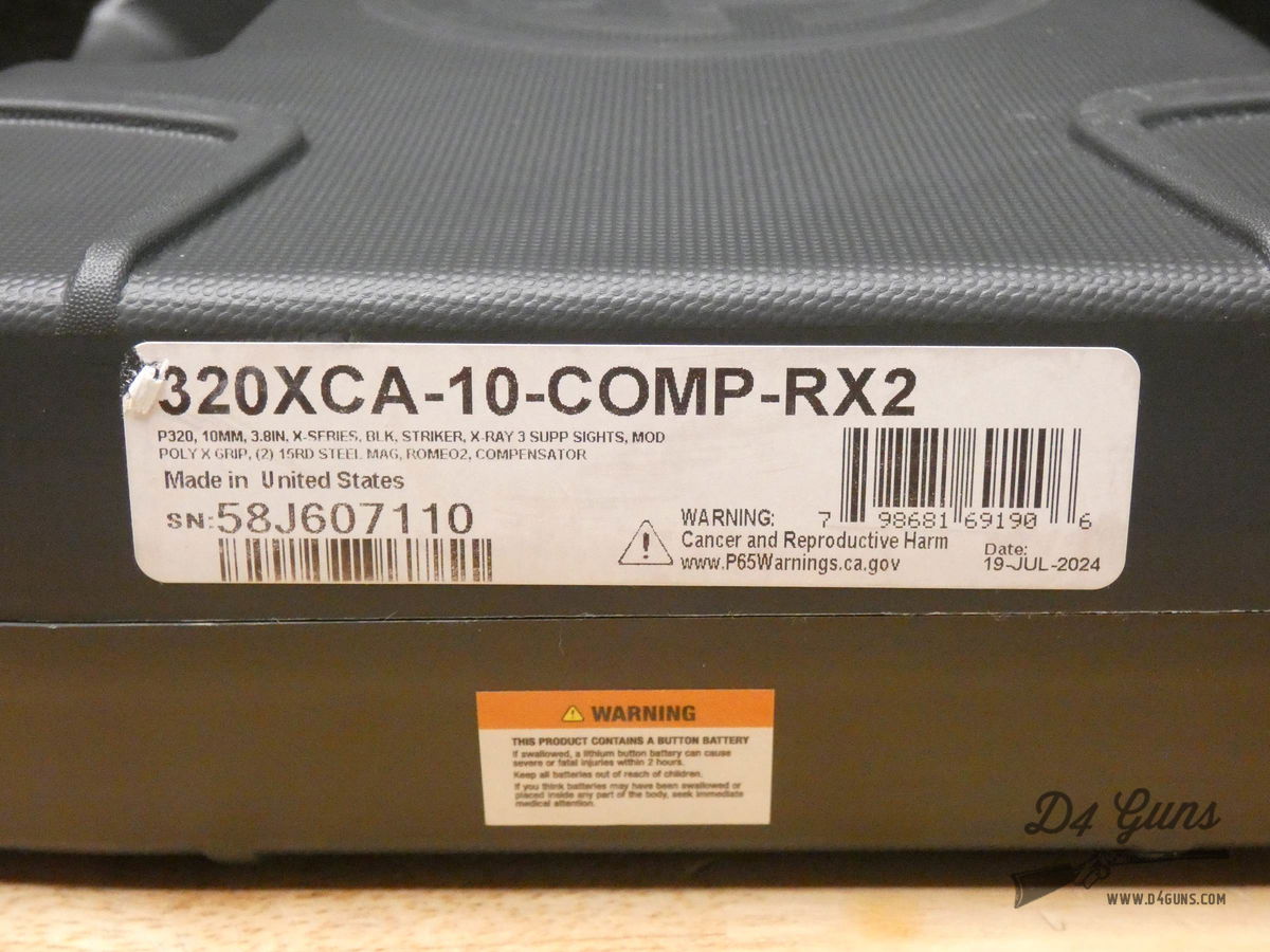 Sig Sauer P320 XTEN COMP - 10mm Auto - Carry - X10 - CCW - Optics Ready ...