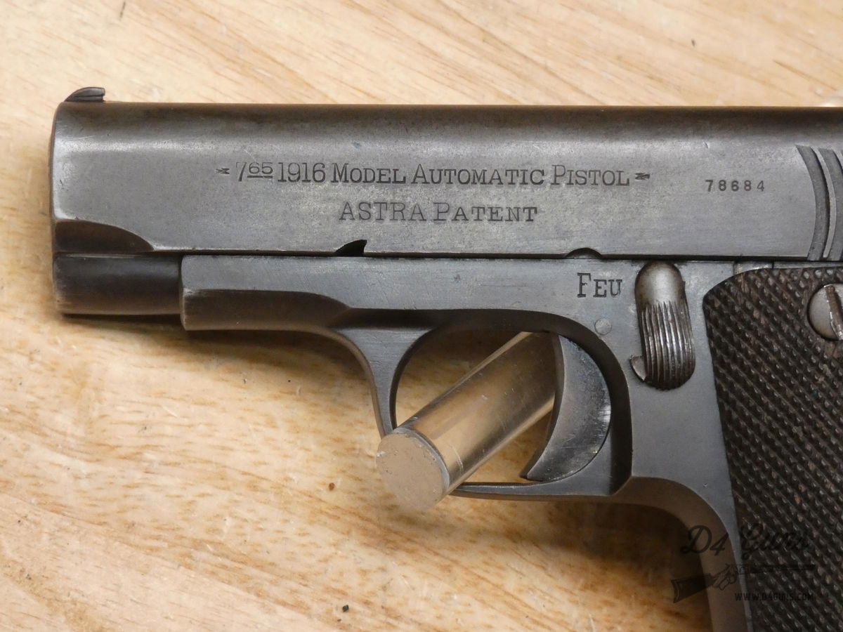 Astra Model 1916 Ruby - .32 ACP - w/ Mag & Case - WWI Era Spanish ...