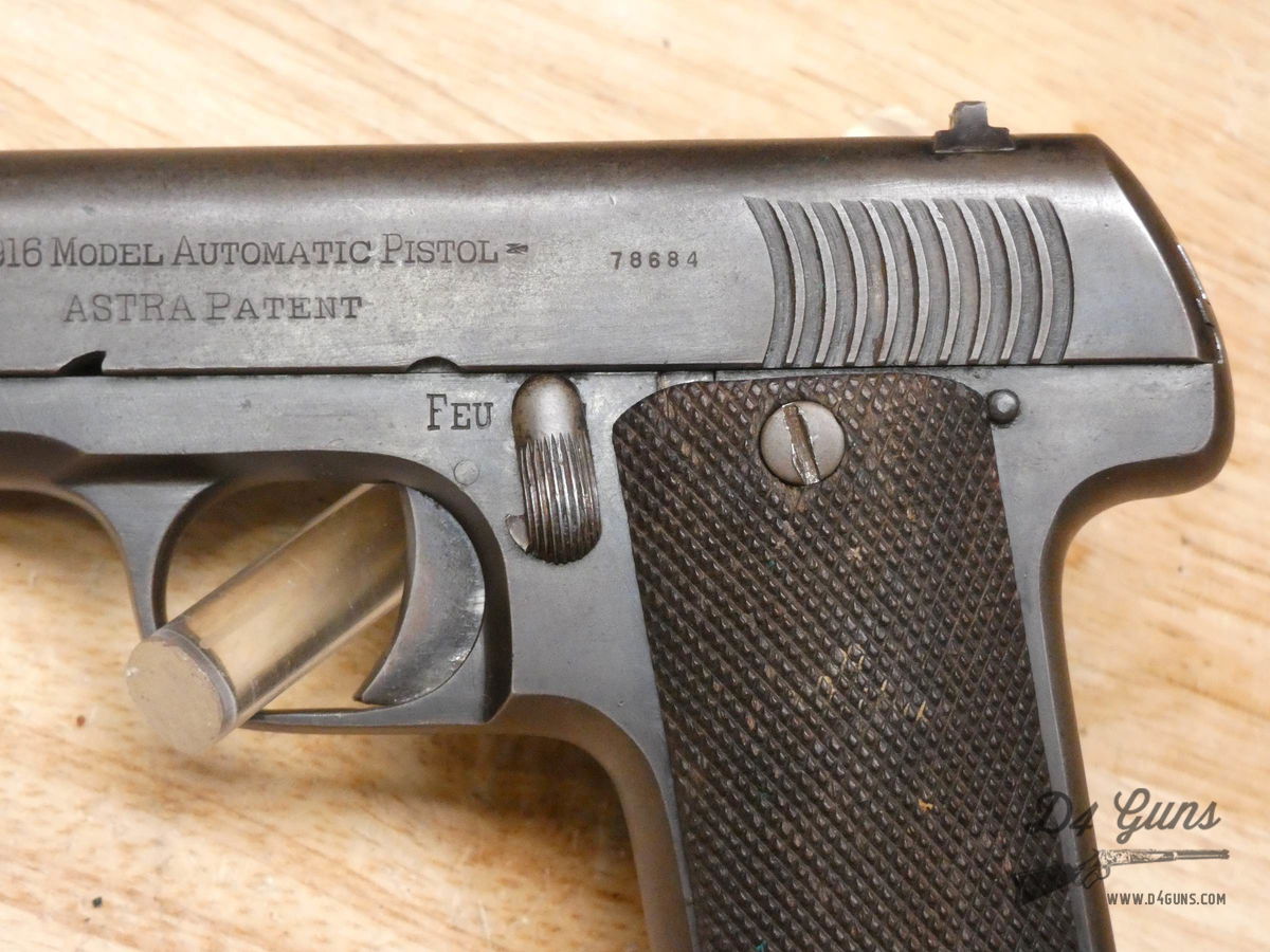 Astra Model 1916 Ruby - .32 ACP - w/ Mag & Case - WWI Era Spanish ...