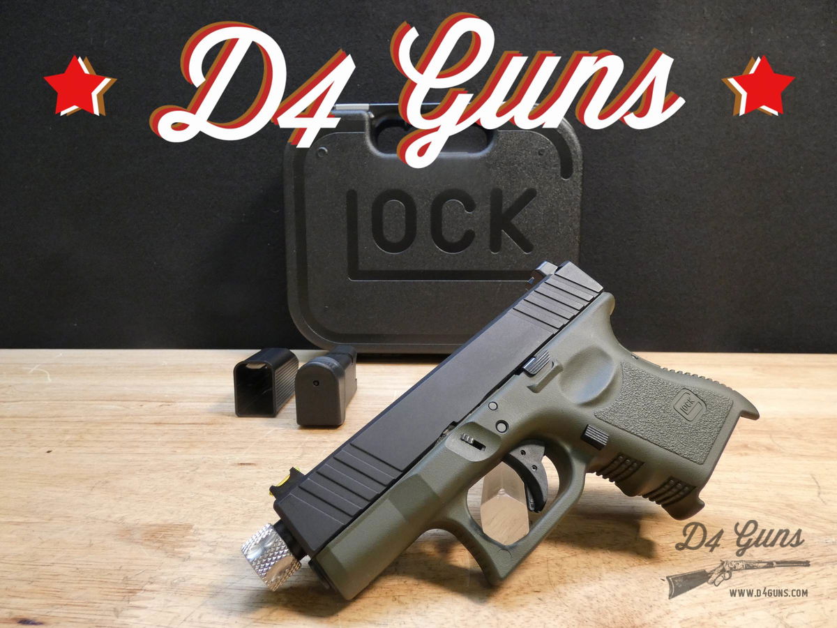 Glock 26 Gen 3 - 9mm - G26 - w/ Case & Threaded BBL - OD Green - CCW ...