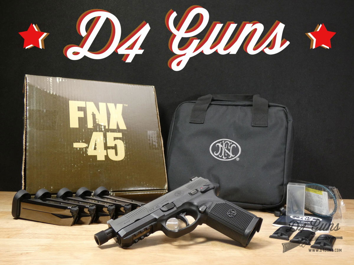 FN FNX-45 Tactical - .45 ACP - Optics Ready - 5 Mags - Threaded FNX OG ...