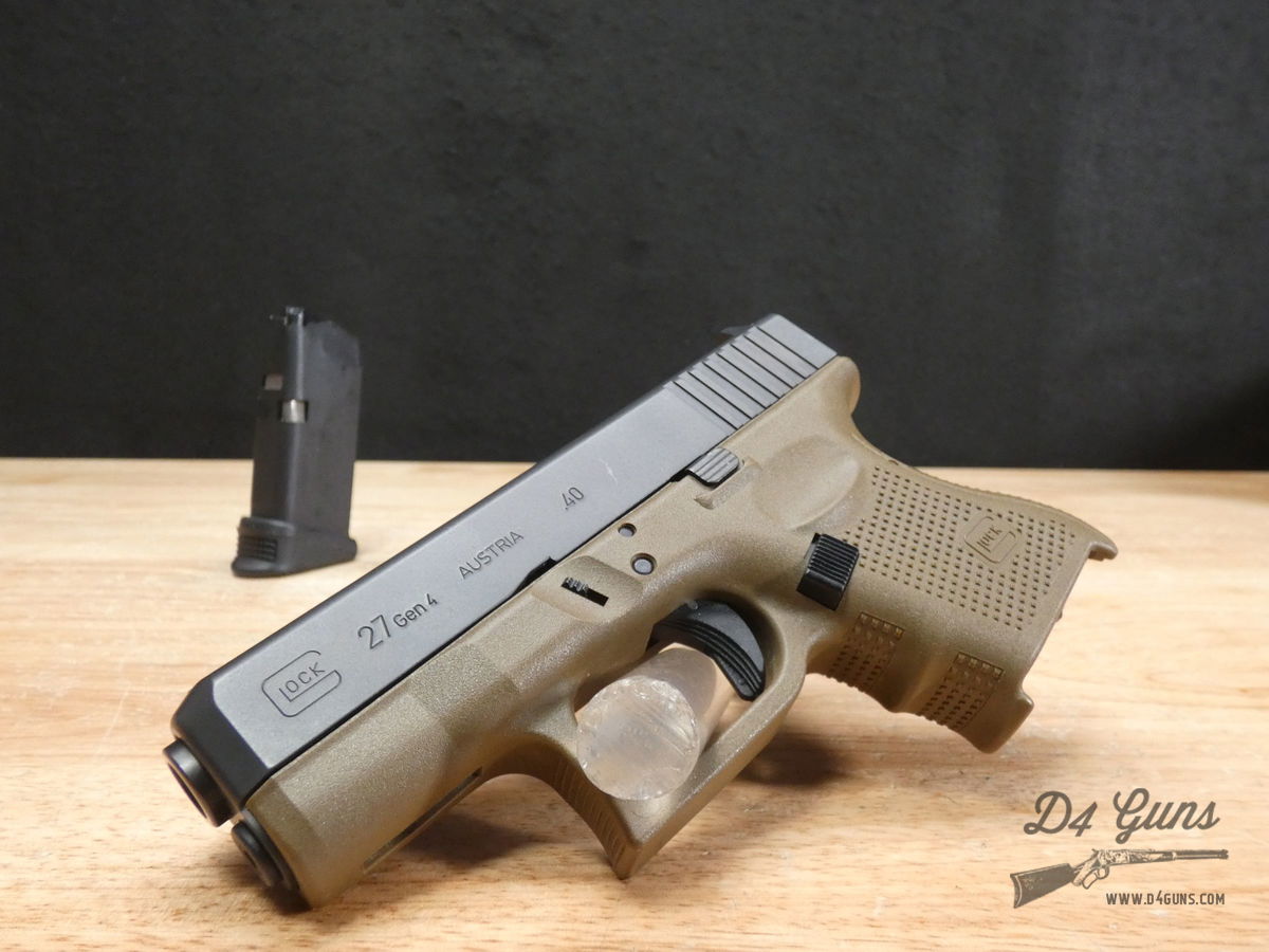 Glock 27 Gen 4 - .40 S&W - G27 - FDE - TAN - w/Mag - Sub Compact - C ...