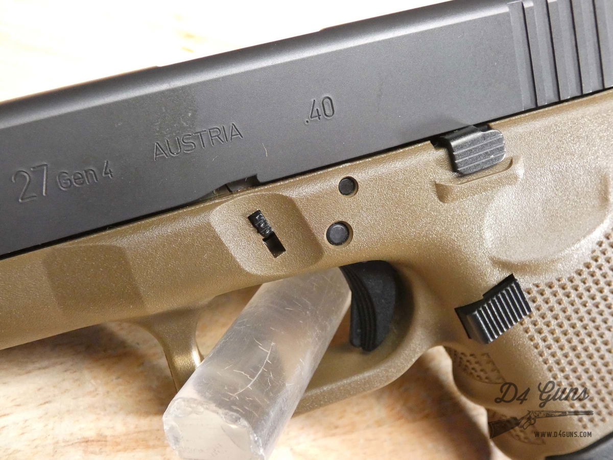 Glock 27 Gen 4 - .40 S&W - G27 - FDE - TAN - w/Mag - Sub Compact - C ...