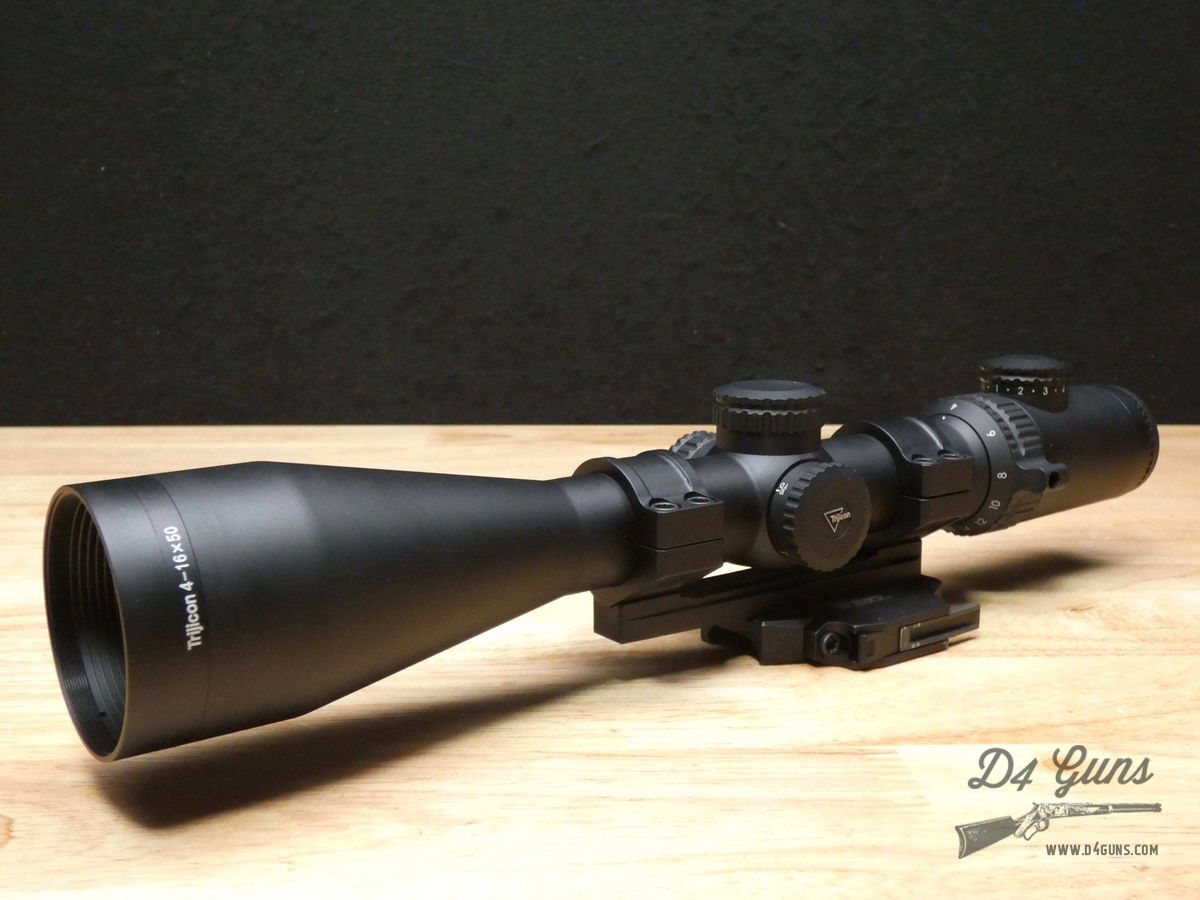 Trijicon AccuPower 4-16x50 Riflescope w/ Bobro Quick Detach Scope Base ...