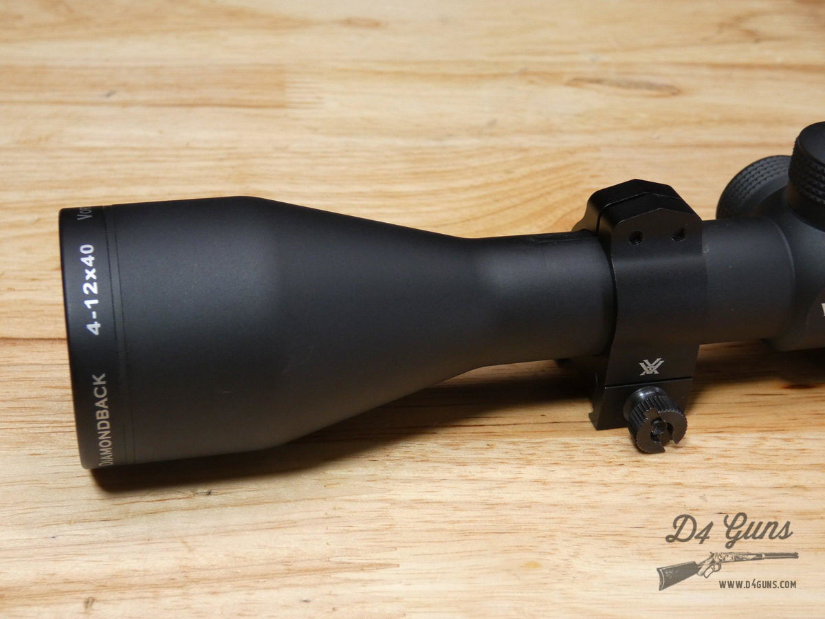 Vortex Diamondback 4-12x40 Riflescope - XLNT w/ Rings - O - Gun Scopes ...