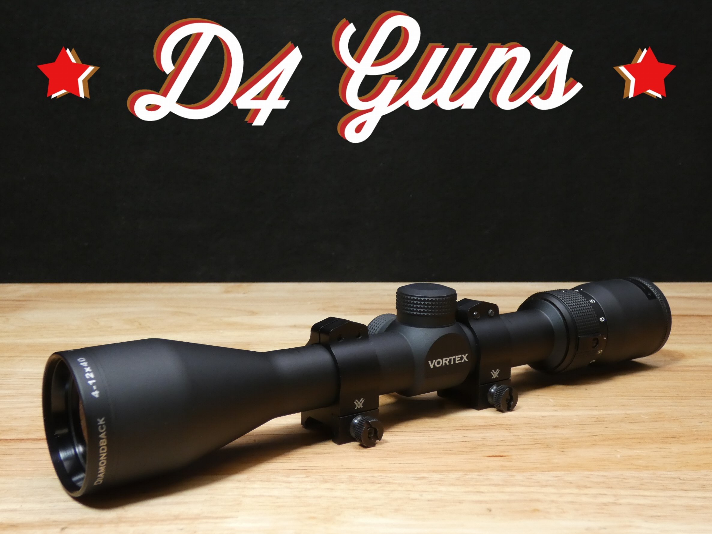 Vortex Diamondback 4-12x40 Riflescope - XLNT w/ Rings - O - Gun Scopes ...