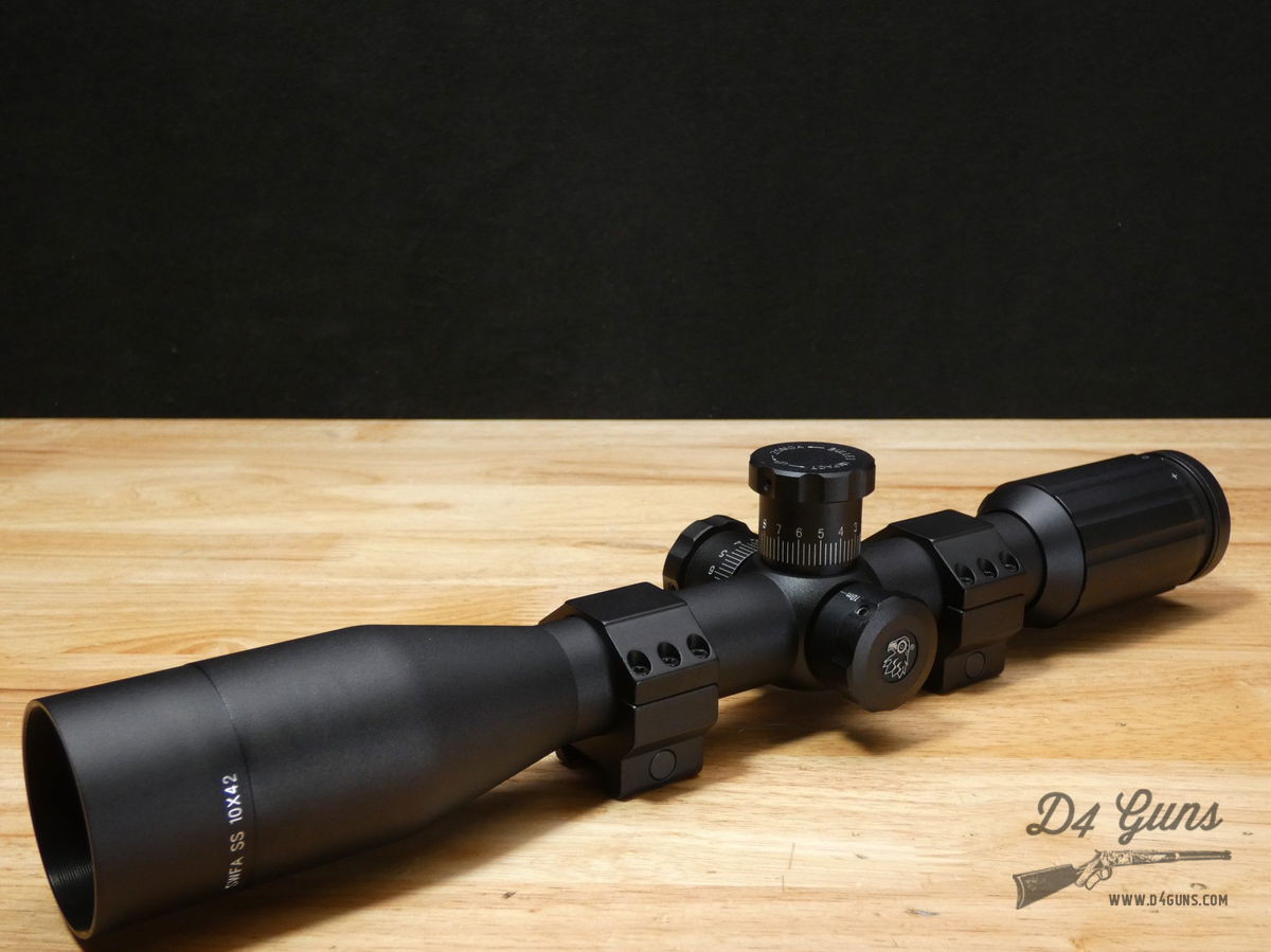 SWFA SS 10x42 Tactical Riflescope - Mil-Dot Reticle & Side Focus - w ...