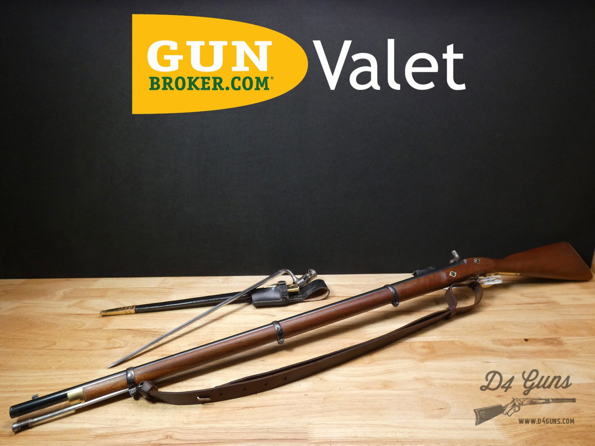 Armi Sport Enfield 1853 Percussion Rifle - .58 Cal - 3-Band w/ Bayonet - C - Black Powder Rifles ...