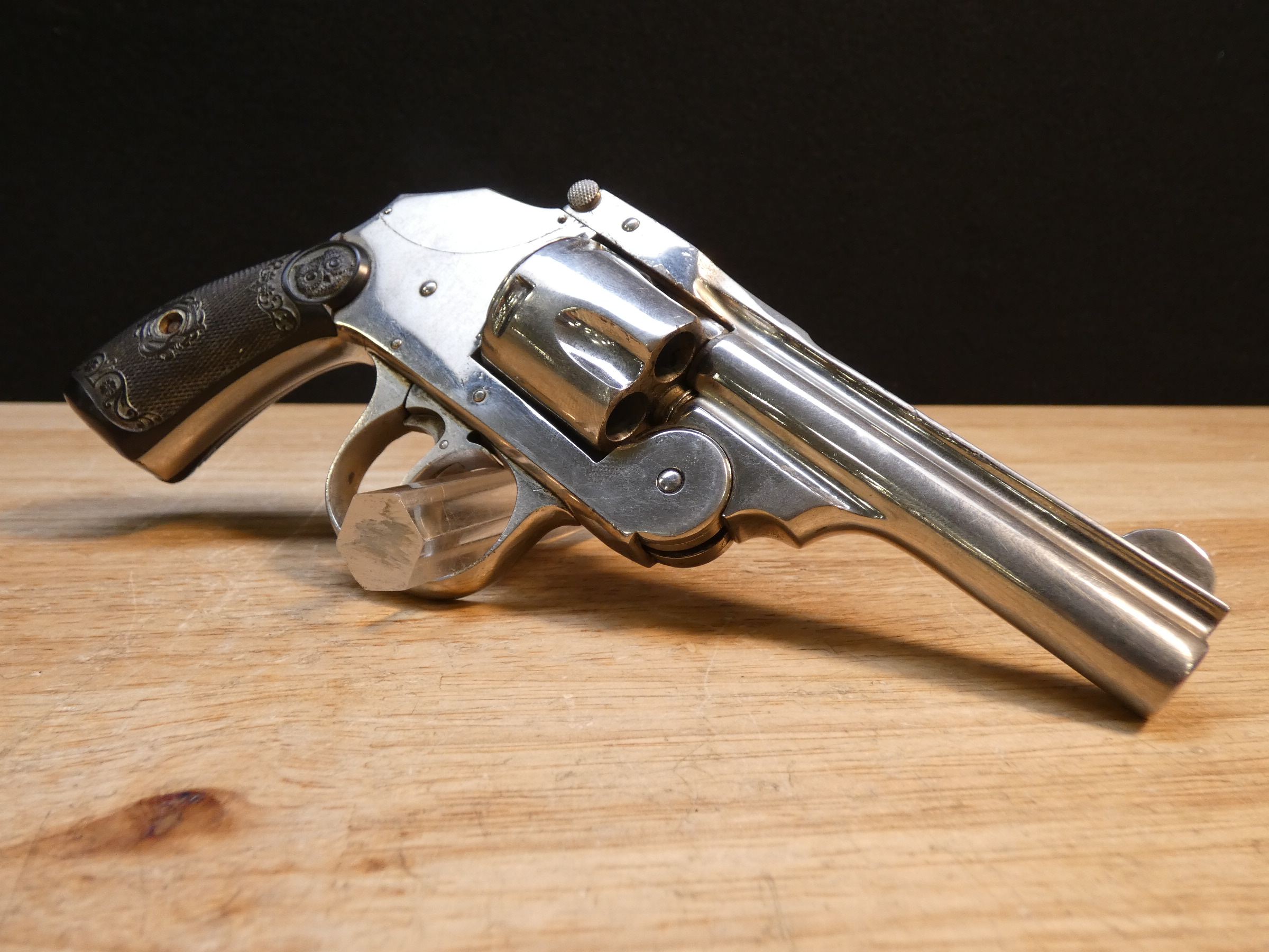 Iver Johnson Top Break DA Revolver - .38 S&W - Hammerless Owl Head ...