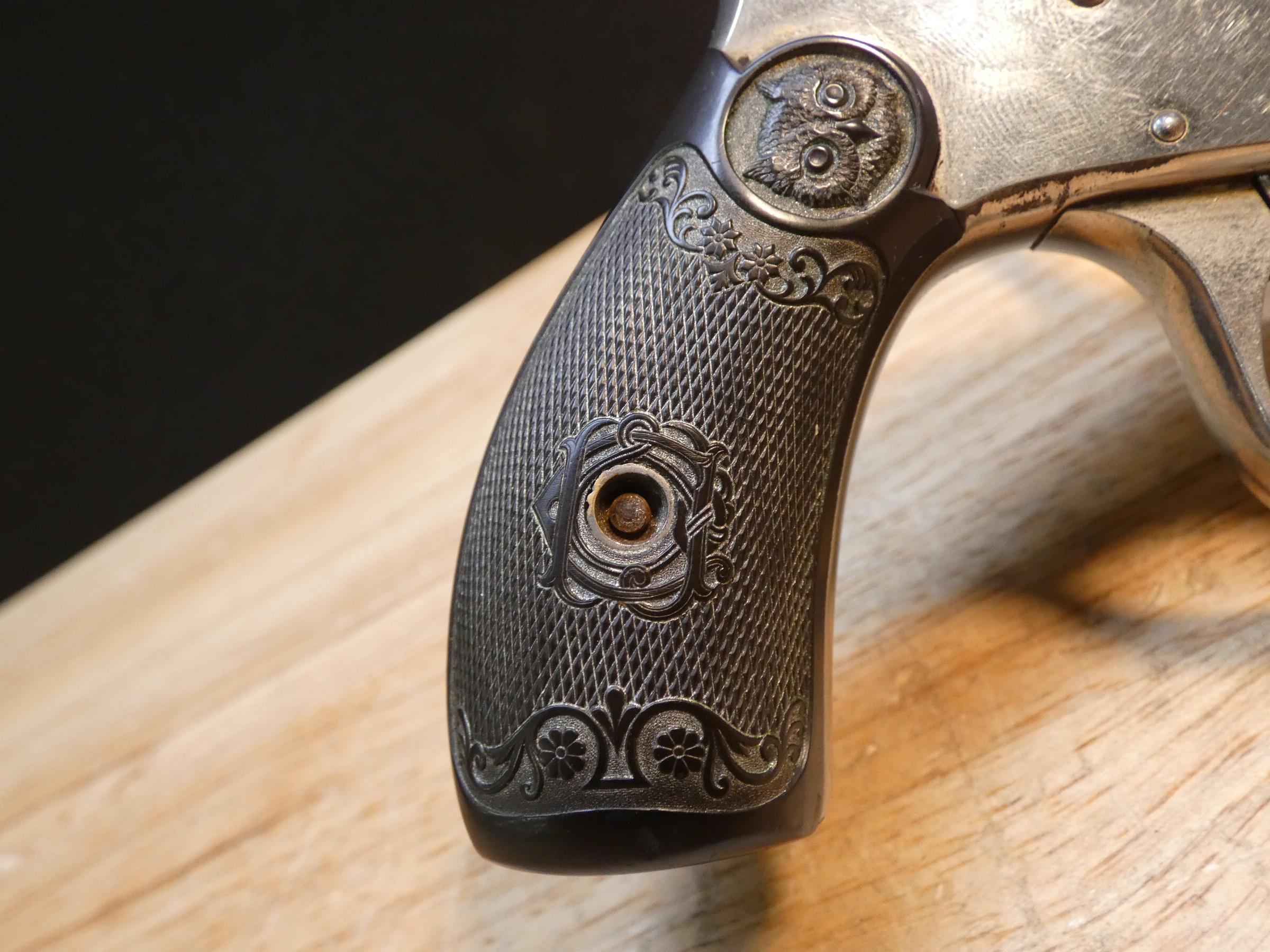 Iver Johnson Top Break DA Revolver - .38 S&W - Hammerless Owl Head ...